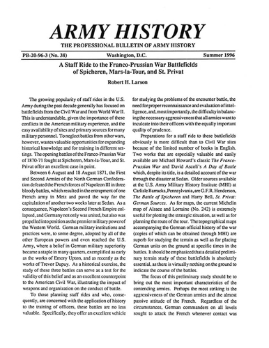 Army History Magazine