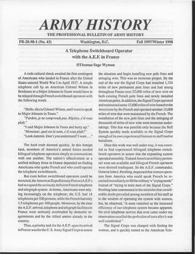 Army History Magazine