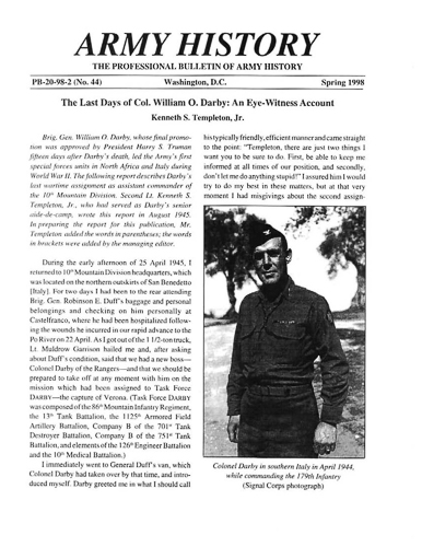 Army History Magazine