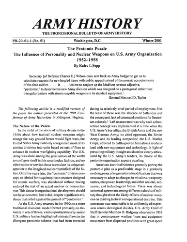 Army History Magazine